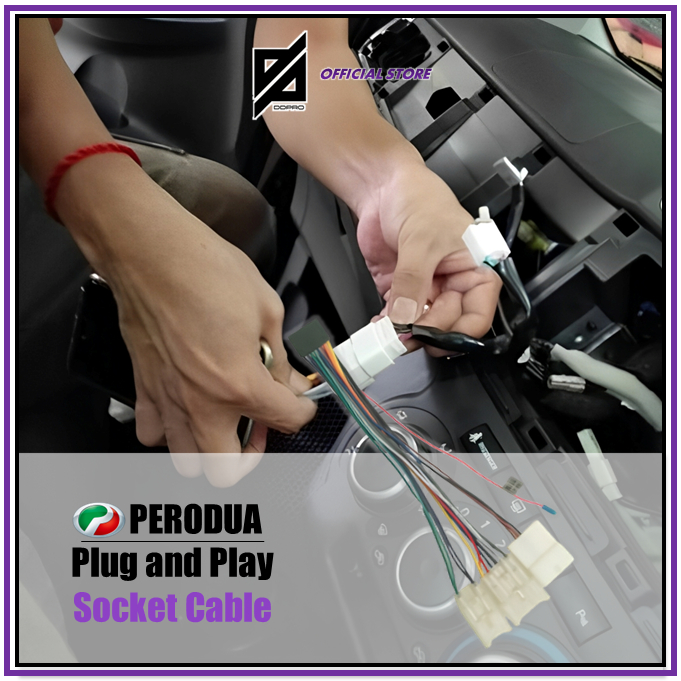 PERODUA Plug and Play Socket Cable Player Socket Suitable for Car ...