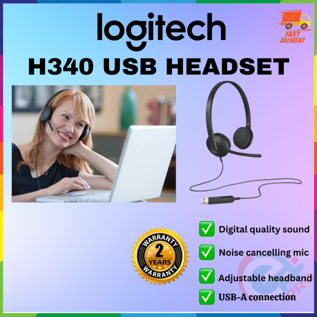 LOGITECH H340 USB HEADSET | Shopee Malaysia