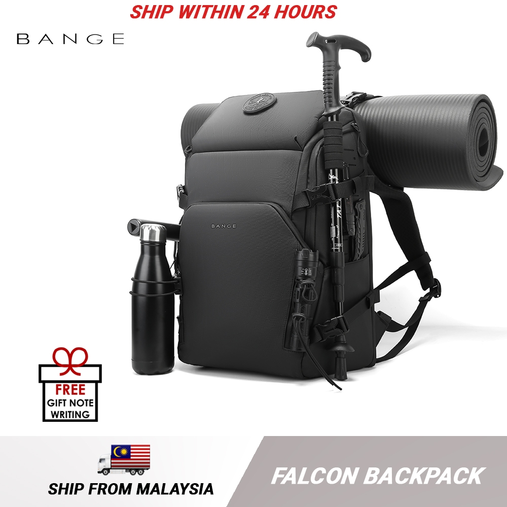 BANGE Falcon Multi Compartment Hiking Travel Laptop Backpack | Shopee Malaysia