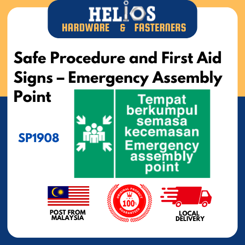 Emergency Assembly Point Sign | 600mm x 400mm | Papan Tanda Tempat ...