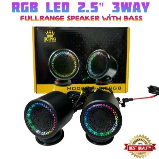 Latest RGB Led Ambient Lighting 3-Way Full Range 150watts 2.5" Car ...