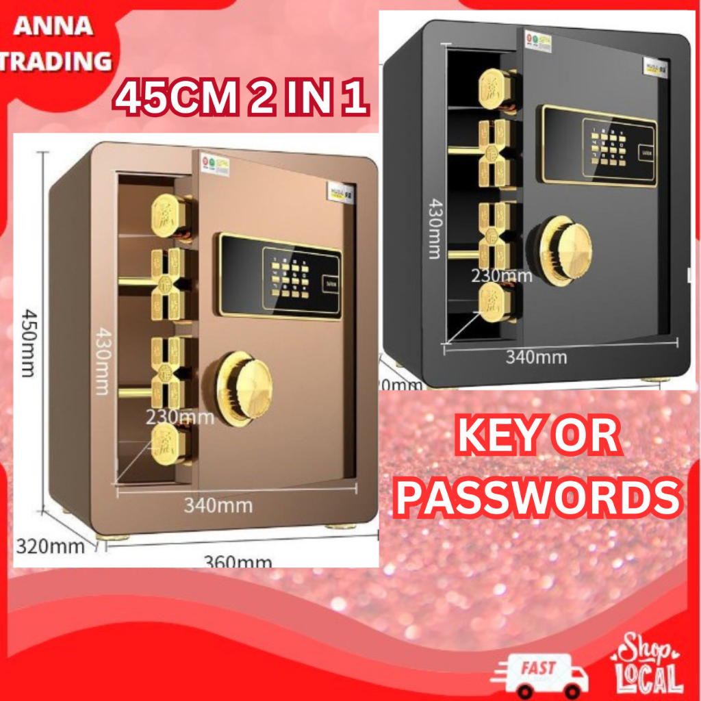 45CM Premium Quality Heavy Duty Digital Password/Key 2 in 1 Anti Theft ...