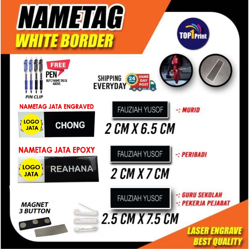 NAME TAG PIN / NAME TAG MAGENT / NAME TAG JATA NEGARA / NAME TAG ...