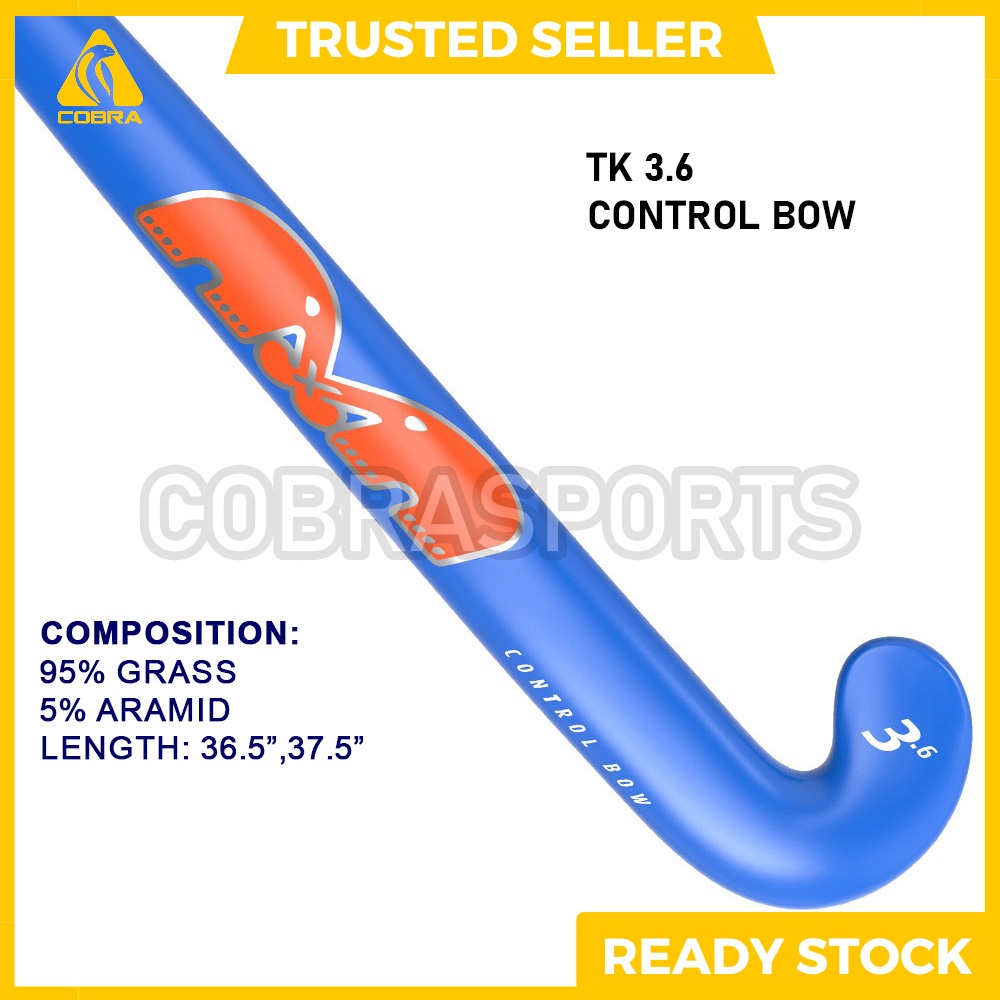 TK 3.6 Control Bow Field Hockey Stick (36.5") Aramid 5% Glass 95% ...