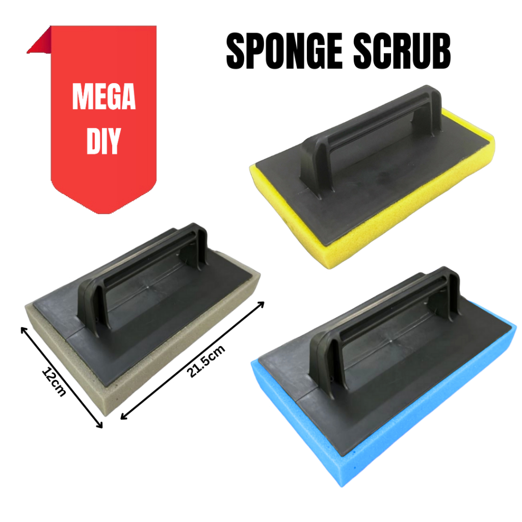 Sponge Scrub Span Scrub Yellow Grey Blue Cement Trowel With Handle ...