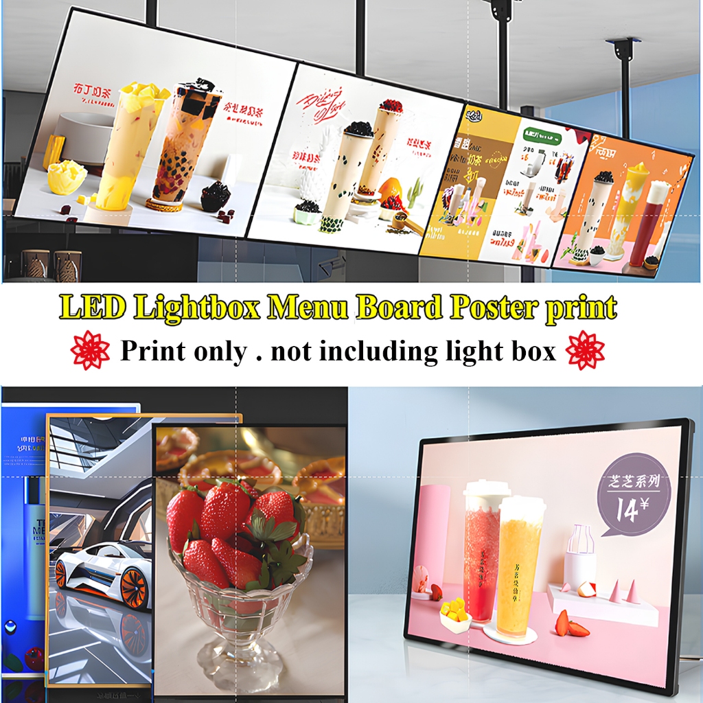 LED lightbox menu board poster print | Shopee Malaysia