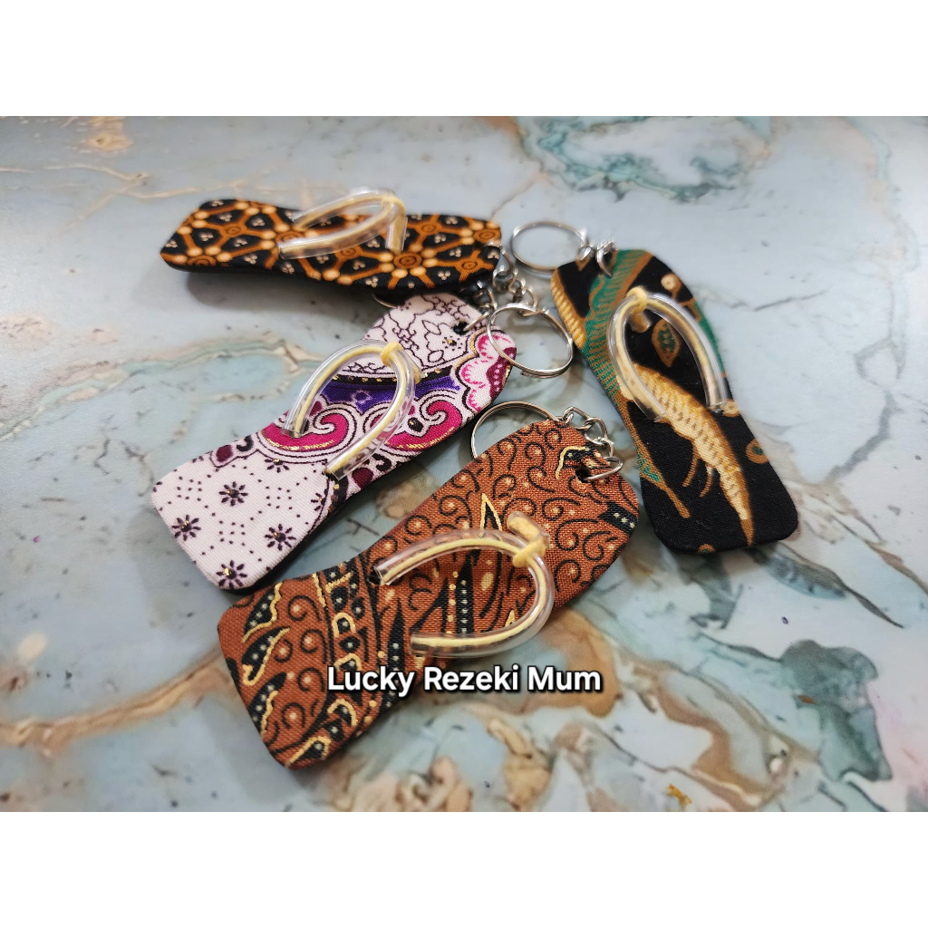 Traditional Classic Exclusive Batik handmade craftsmen keychain Slipper ...