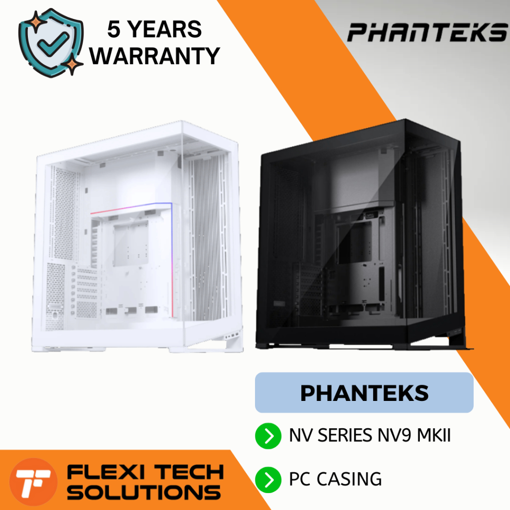 Flexi Tech Phanteks NV Series NV9 MKII Case, Tempered Glass Windows ...
