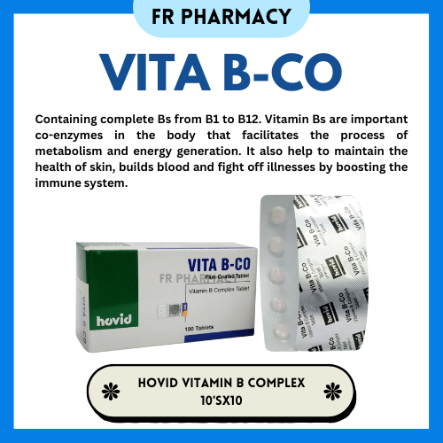 [PROMO] HOVID VITAMIN B COMPLEX TABLET 10'S. EXPIRY DATE : 30/06/2025 ...