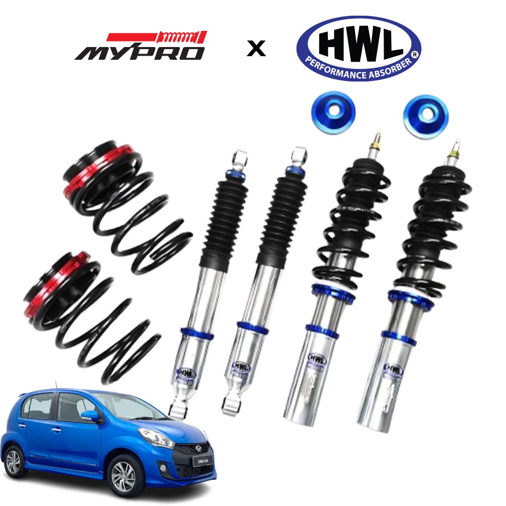 HWL PERODUA MYVI "05-16" High-Low Body shift , Soft Hard Adjustable 100 ...