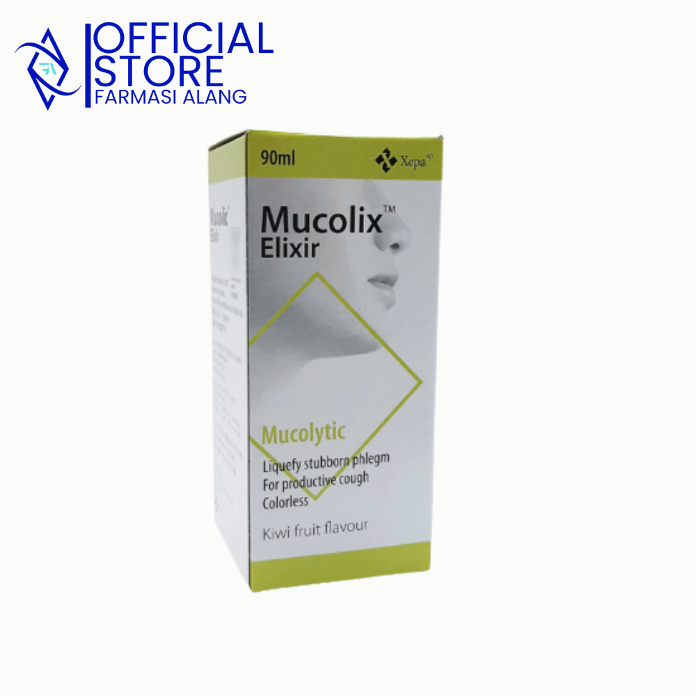 FARMASI ALANG MUCOLIX ELIXIR 90ML COUGH SYRUP EXPIRED DATE 04/2026 ...