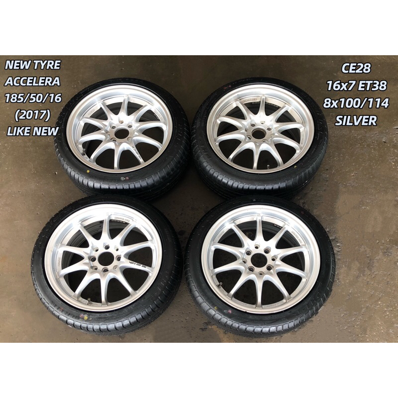 USED RIM CE28 16 INCH WITH TYRE 185/50/16 FOR MYVI ALZA GEN2 PERSONA ...