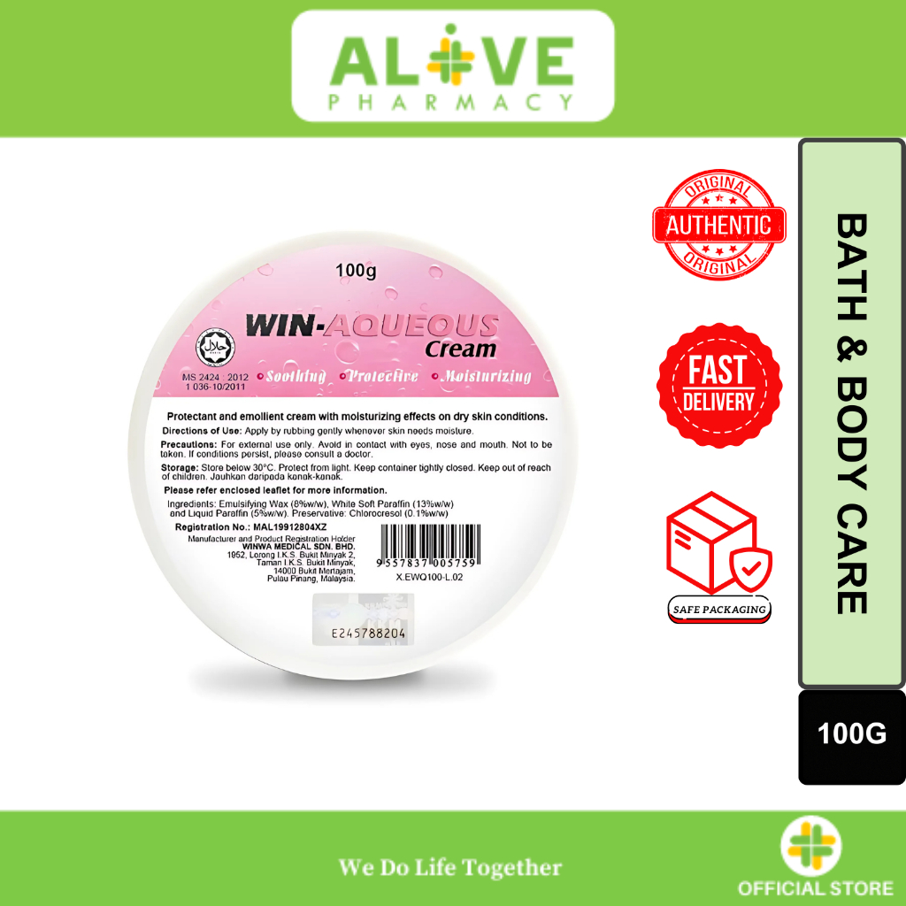 WIN-AQUEOUS Krim 100G - Pelembap Intensif untuk Ekzema & Kulit Kering ...