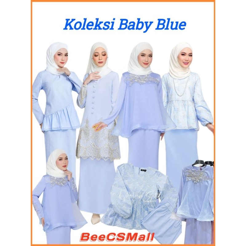 PRE ORDER Koleksi Baju Kurung Moden Tema Biru | Baju Raya Exclusive ...