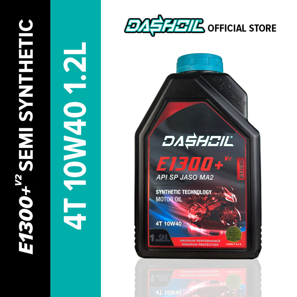 DashOil Ester+ E1300+ 4T 10w40 1.2L Semi Synthetic SP Motorcycle Engine ...