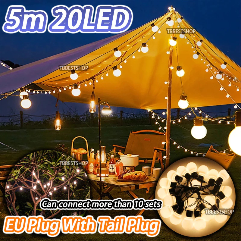 Lampu Raya 5M 20bulb Fairy light Ramadhan Garden Bulb LED Light Strip ...