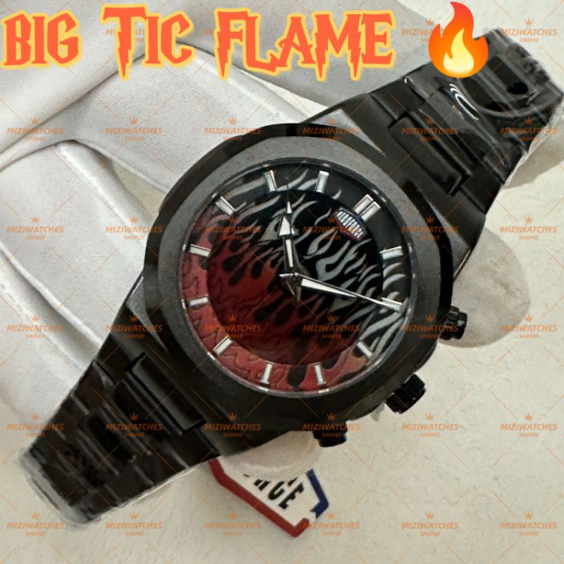 HEROFORCE Big Tic Flame Watch Jam Tangan Lelaki Besi Stainless Steel ...