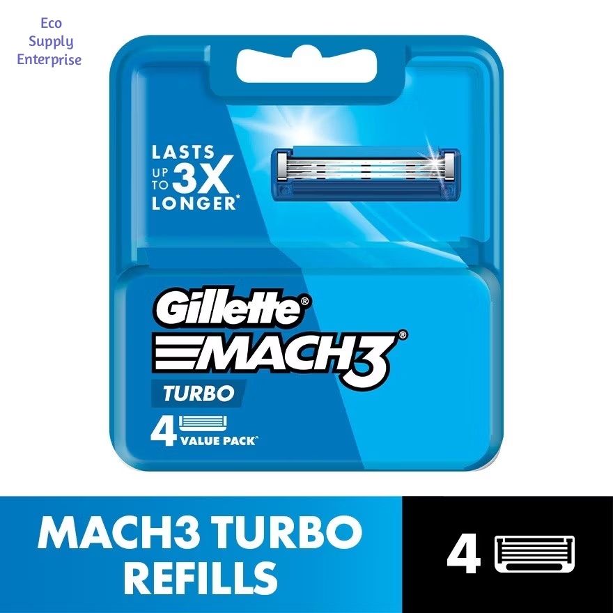 Gillette Mach 3 Turbo Razor Cartridges 4s / Gillette Mach 3 Cartridges ...