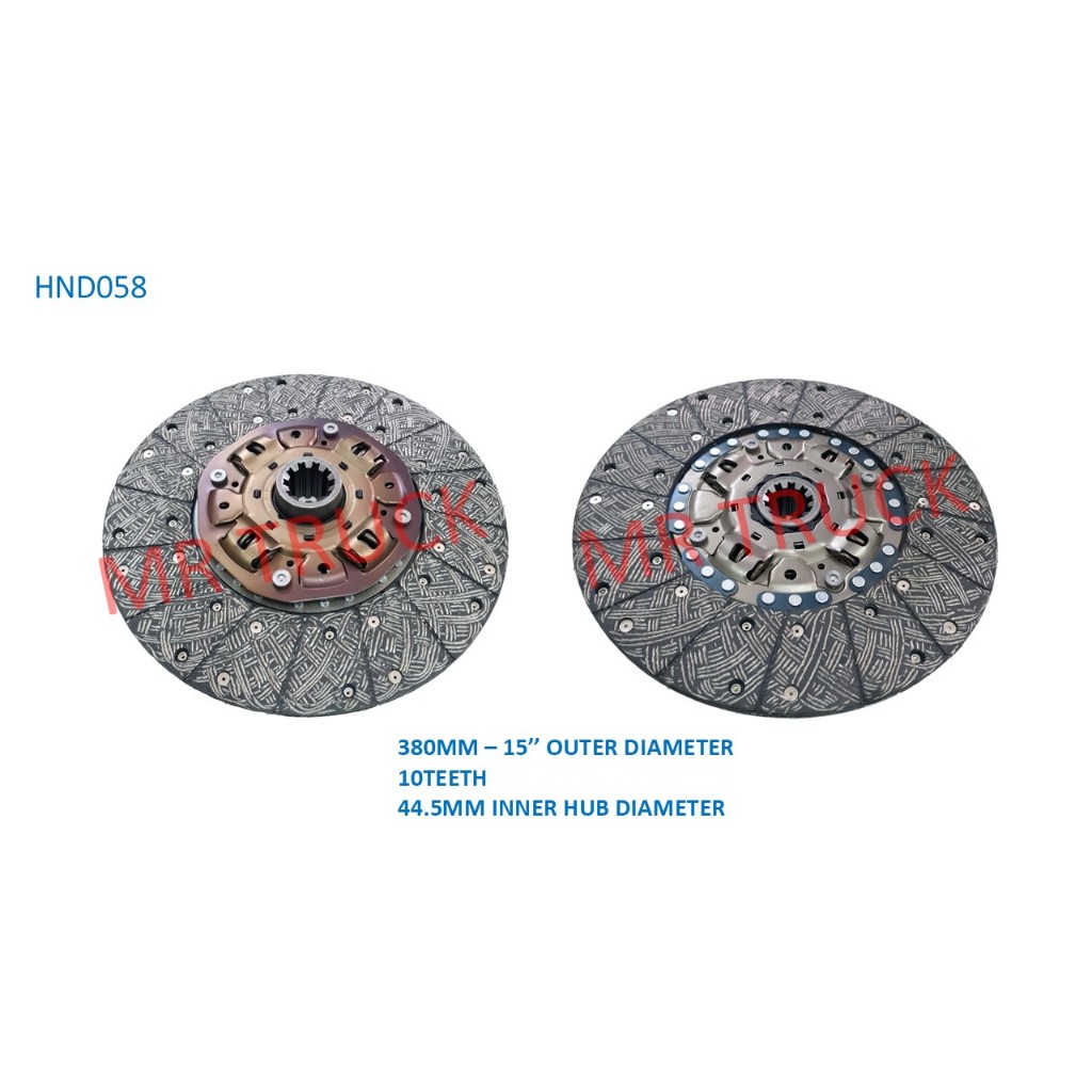HINO NISSAN FUSO CLUTCH DISC HND058 - 380MM X 10TEETH X 44.5MM (15 ...