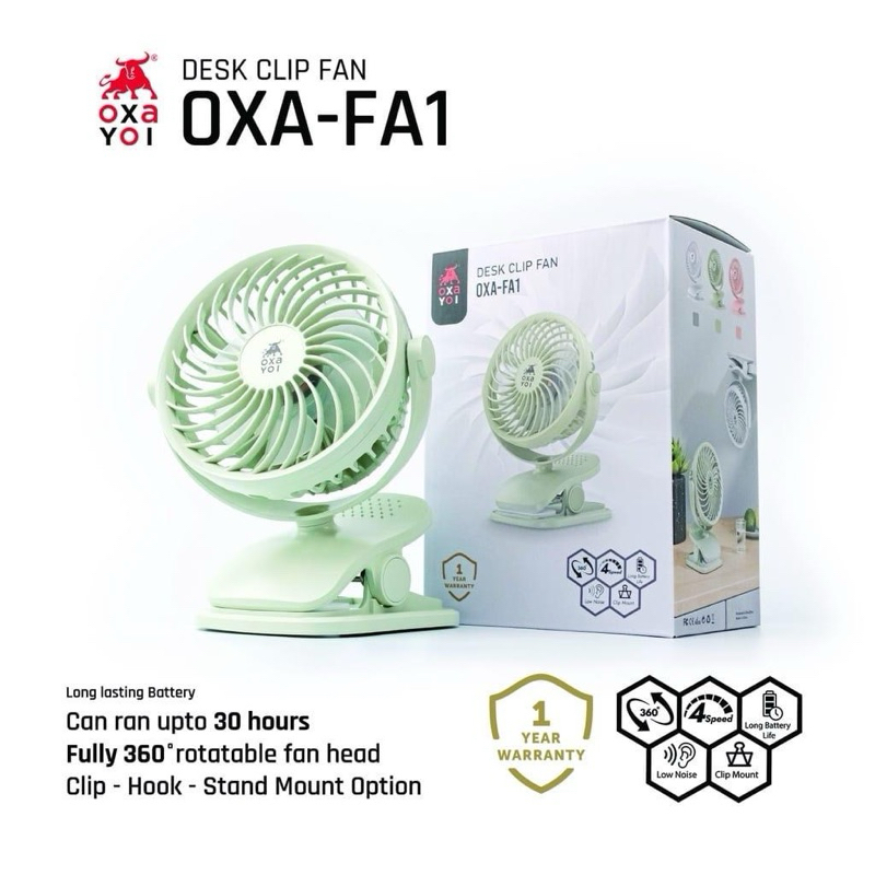 LEMOISTAR FA1 Rechargeable Clip On Fan (1 Year Warranty) | Shopee Malaysia