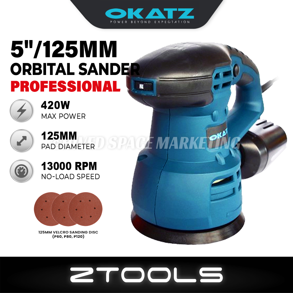 Okatz 420W/5" Orbital Sander Eccentric Sanding Polishing Orbit ...