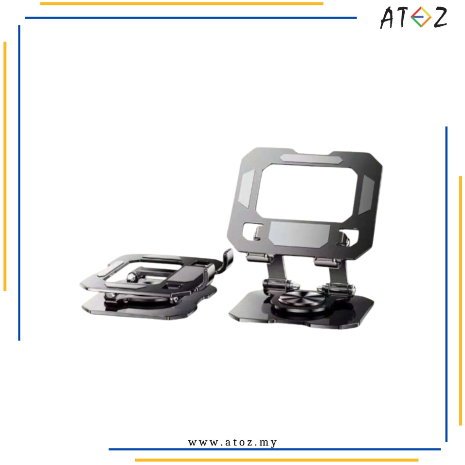 ATOZ Shop Full Metal Square Bottom Tablet Stand Foldable Desktop Laptop ...
