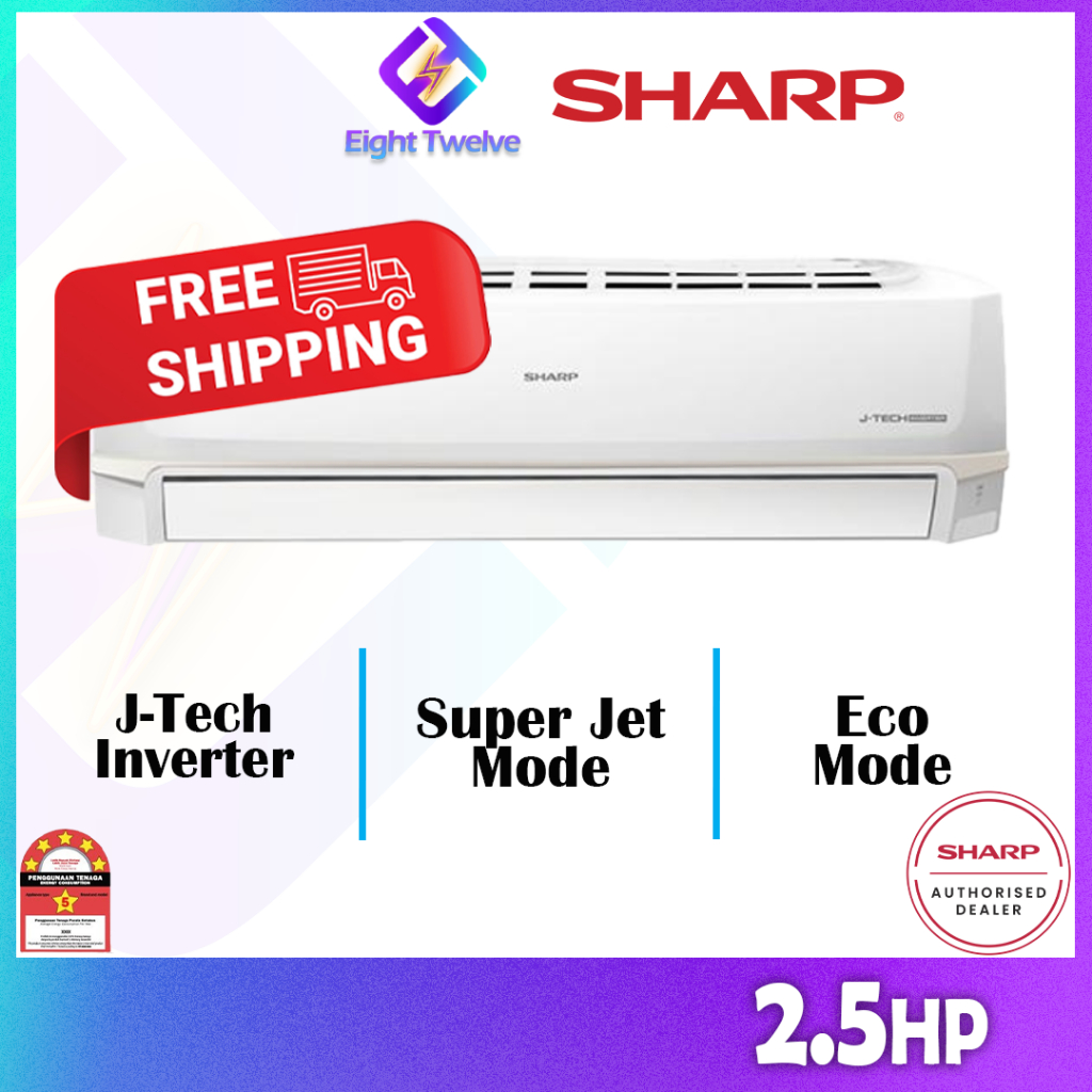 [FAST DELIVERY] SHARP 1.0HP~2.5HP Air Conditioner Inverter/Non Inverter ...
