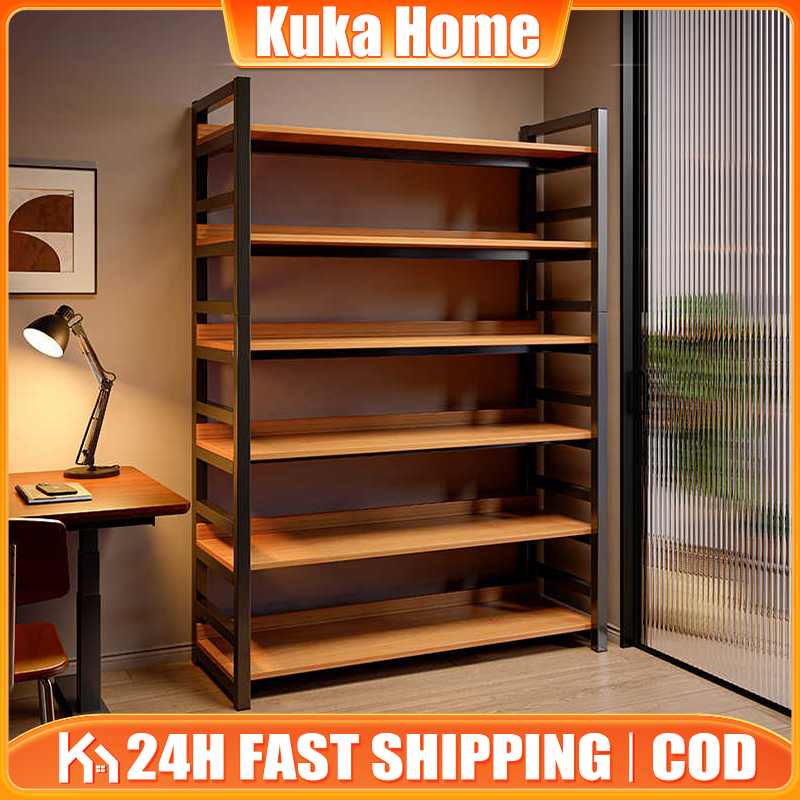 👍🏻Rak Buku 5 Tier Book Shelf Rack Home&Office File Metal Rack Display ...