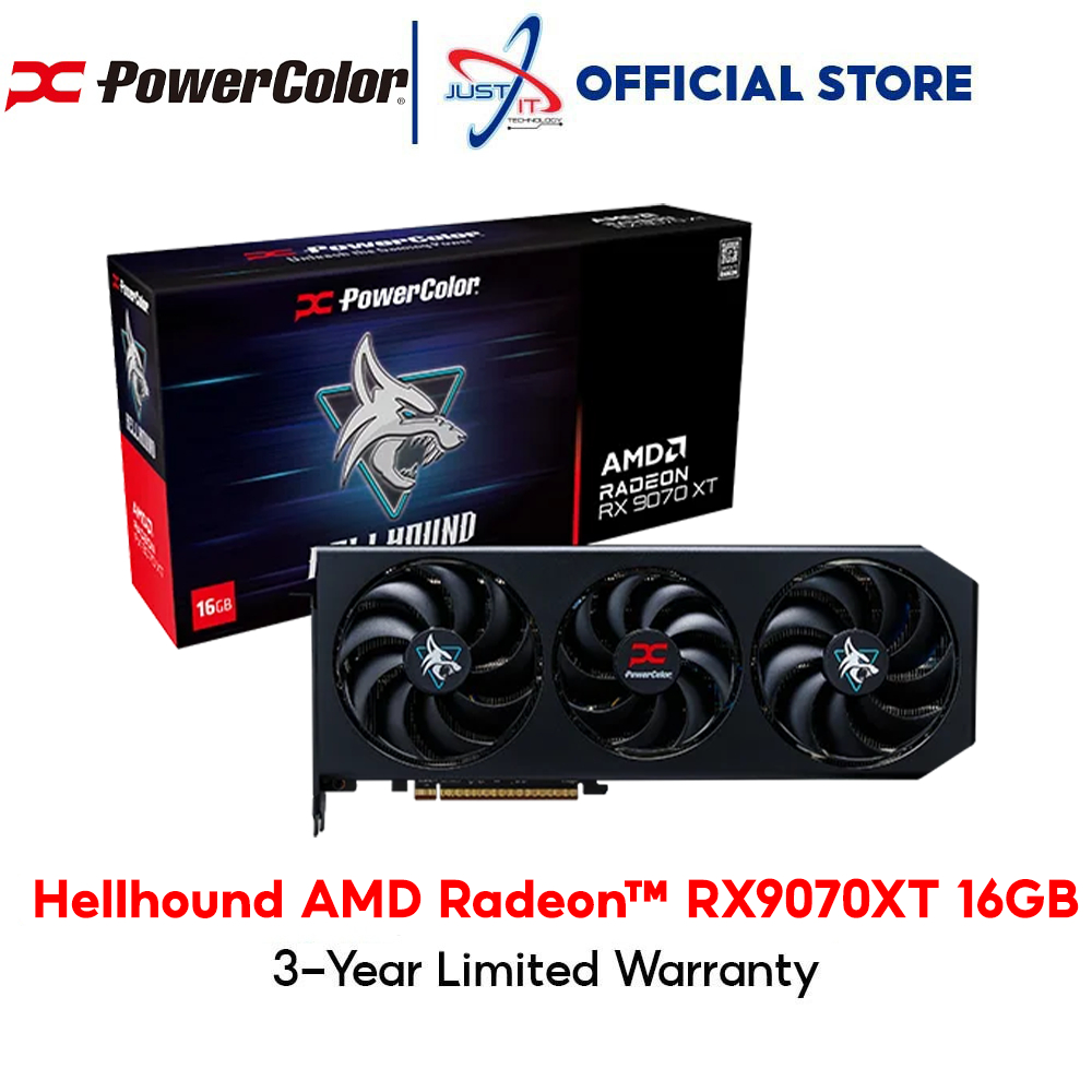 POWERCOLOR Hellhound AMD Radeon RX 9070 XT GAMING OC 16GB GDDR6 ...