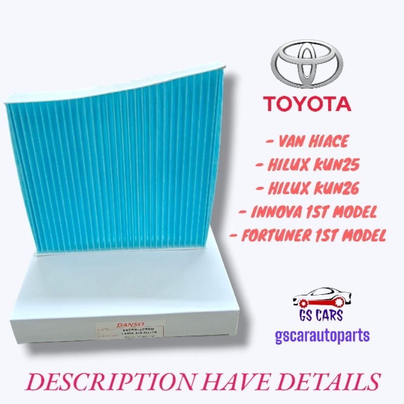 Toyota innova fortuner 1st model/hiace van/hilux vigo aircond filter ...
