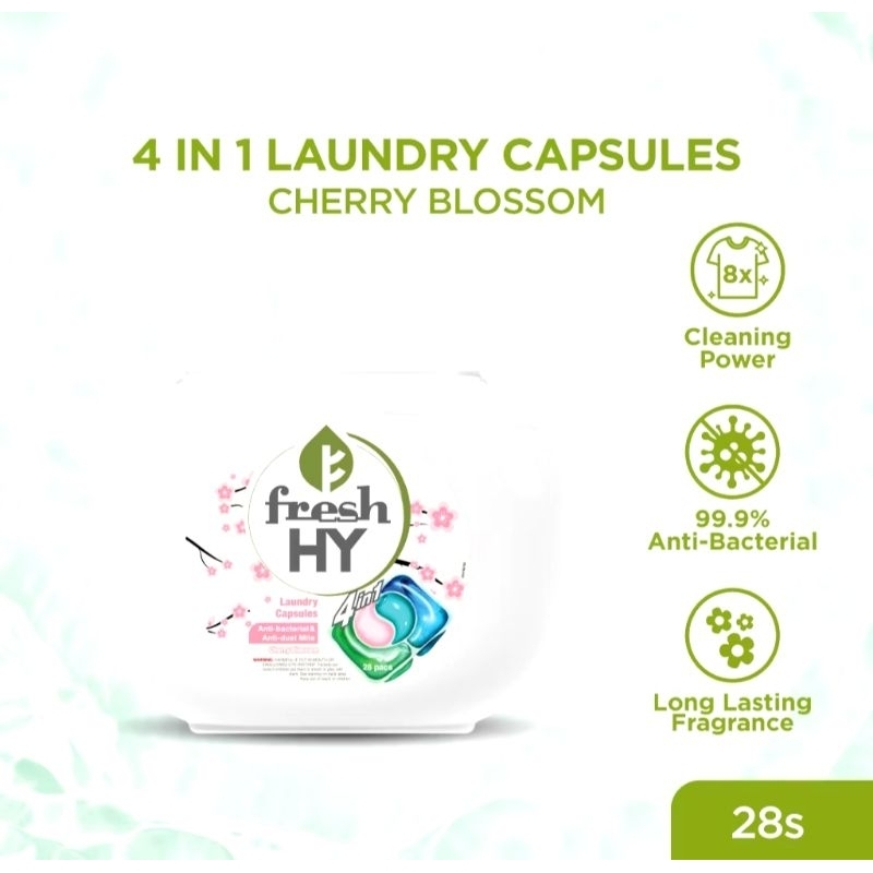 Walch Fresh HY Laundry Capsules 28pcs - Cherry Blossom / Lavender ...