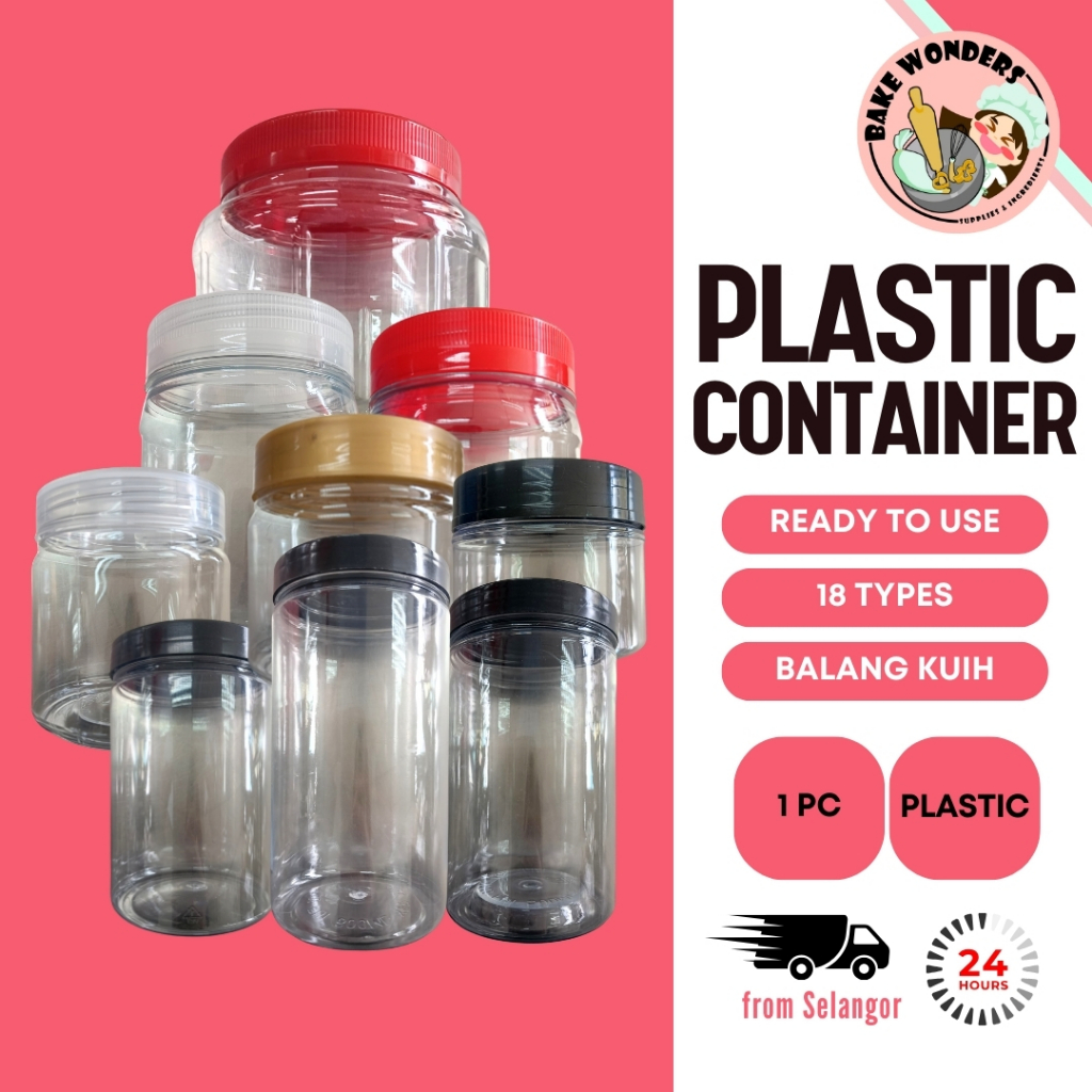 Raya Cookies Containers/Balang Kuih Raya/Bekas Kuih Raya/Plastic ...