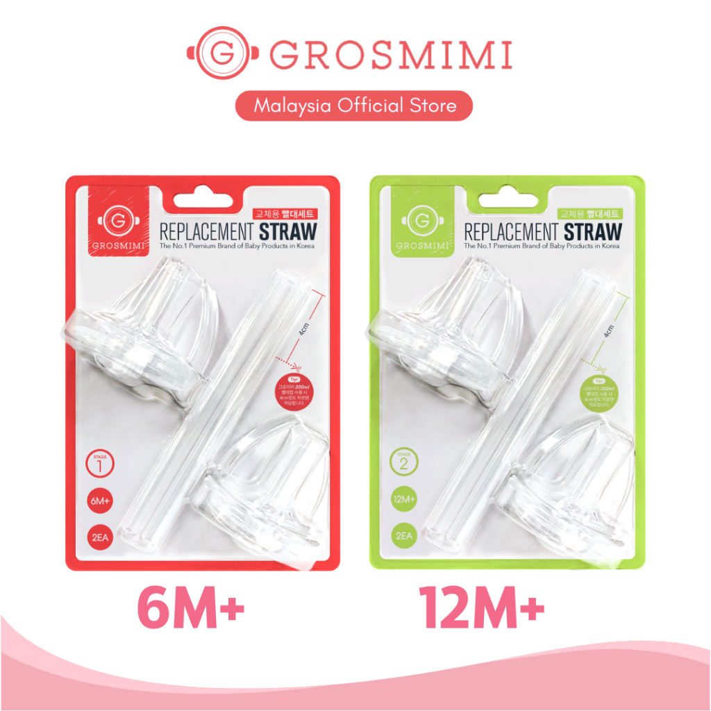 Grosmimi Replacement Straw & Teat Stage 1/2 (2 Pcs) | Shopee Malaysia