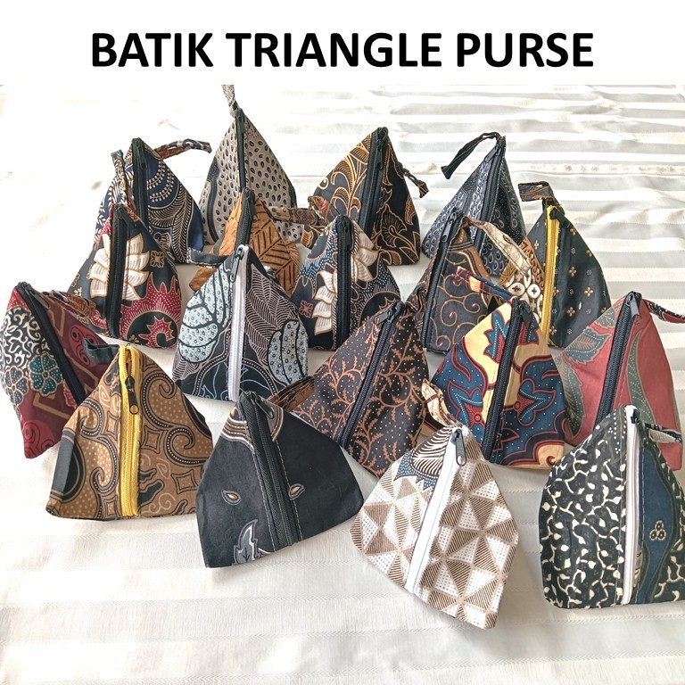 BATIK TRIANGLE PURSE WITH ZIP / DOMPAT BATIK SEGI TIGA DENGAN ZIP SEDIA ...
