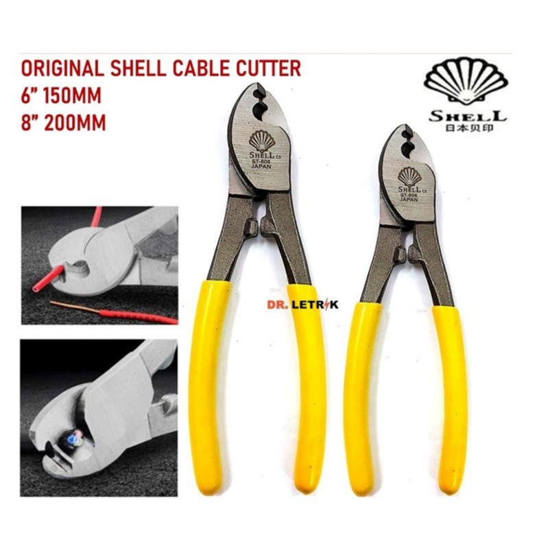 SHELL 150mm 6" / 200mm 8'' inch Cable Cutter/ Wire Cutter Kable ST-606 ...