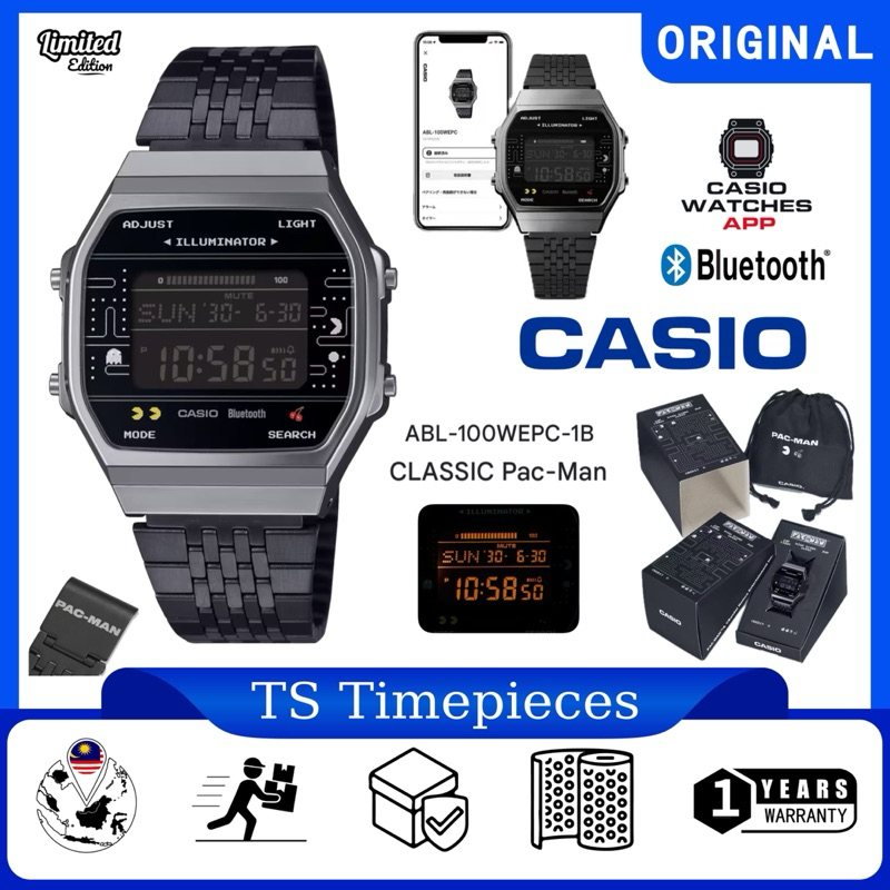 CASIO x Classic PAC-MAN Bluetooth Function series ABL-100WEPC-1B / ABL-100WEPC-1 / ABL-100WEPC ...