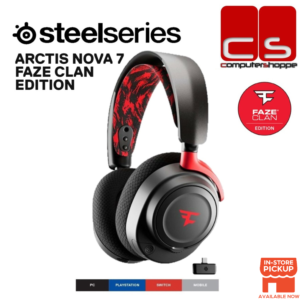 SteelSeries Arctis Nova 7 Faze Clan Edition Wireless Gaming Headset ...
