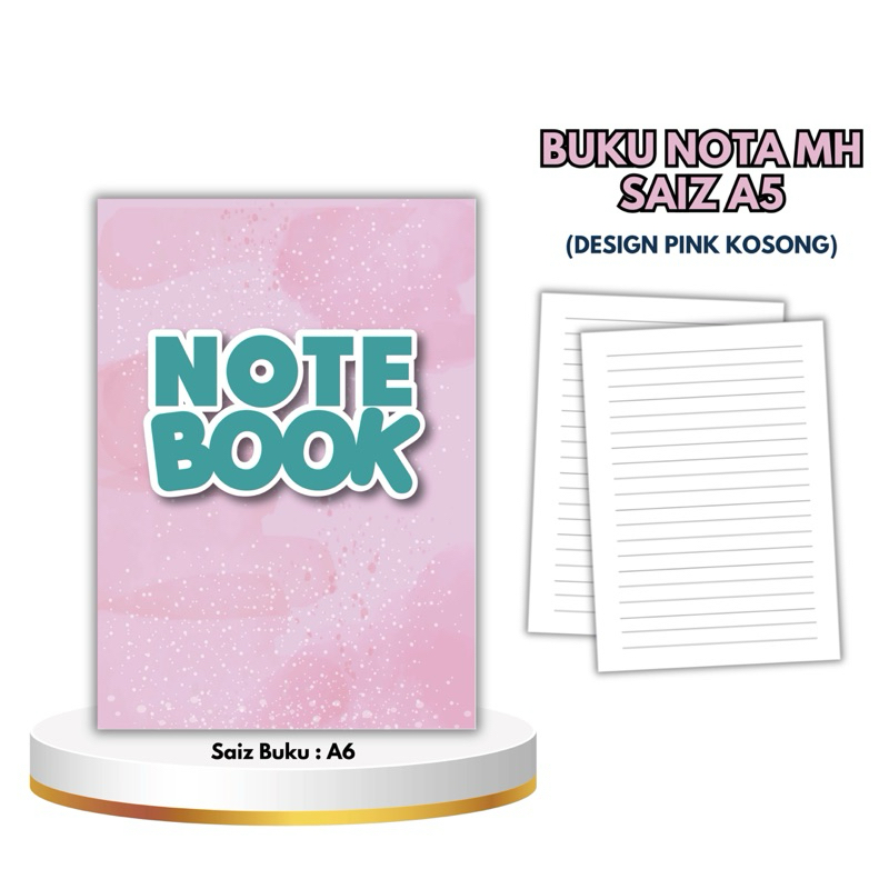 Buku Nota MH Saiz A5 (Design Pink Kosong) | Shopee Malaysia
