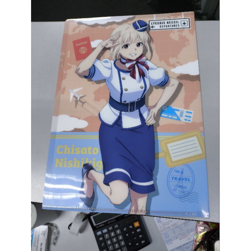 [Anime L-Shaped File] Lycoris Recoil clear file singles (Have dents) A4 ...