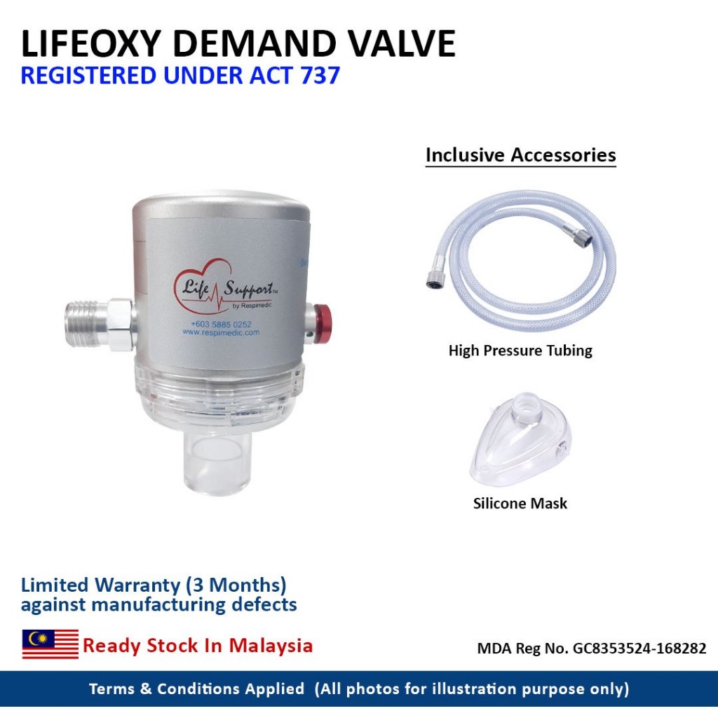 [𝐌𝐃𝐀 𝐀𝐏𝐏𝐑𝐎𝐕𝐄𝐃] LifeOxy Oxygen Demand Valve Resuscitator | Shopee Malaysia