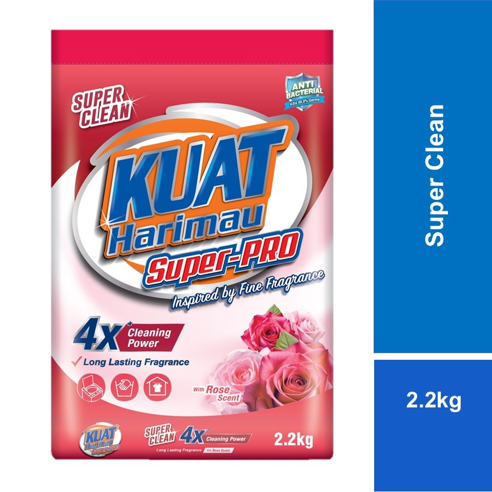 Kuat Harimau Super-PRO Detergent Powder Super Clean with Rose Scent 2 ...
