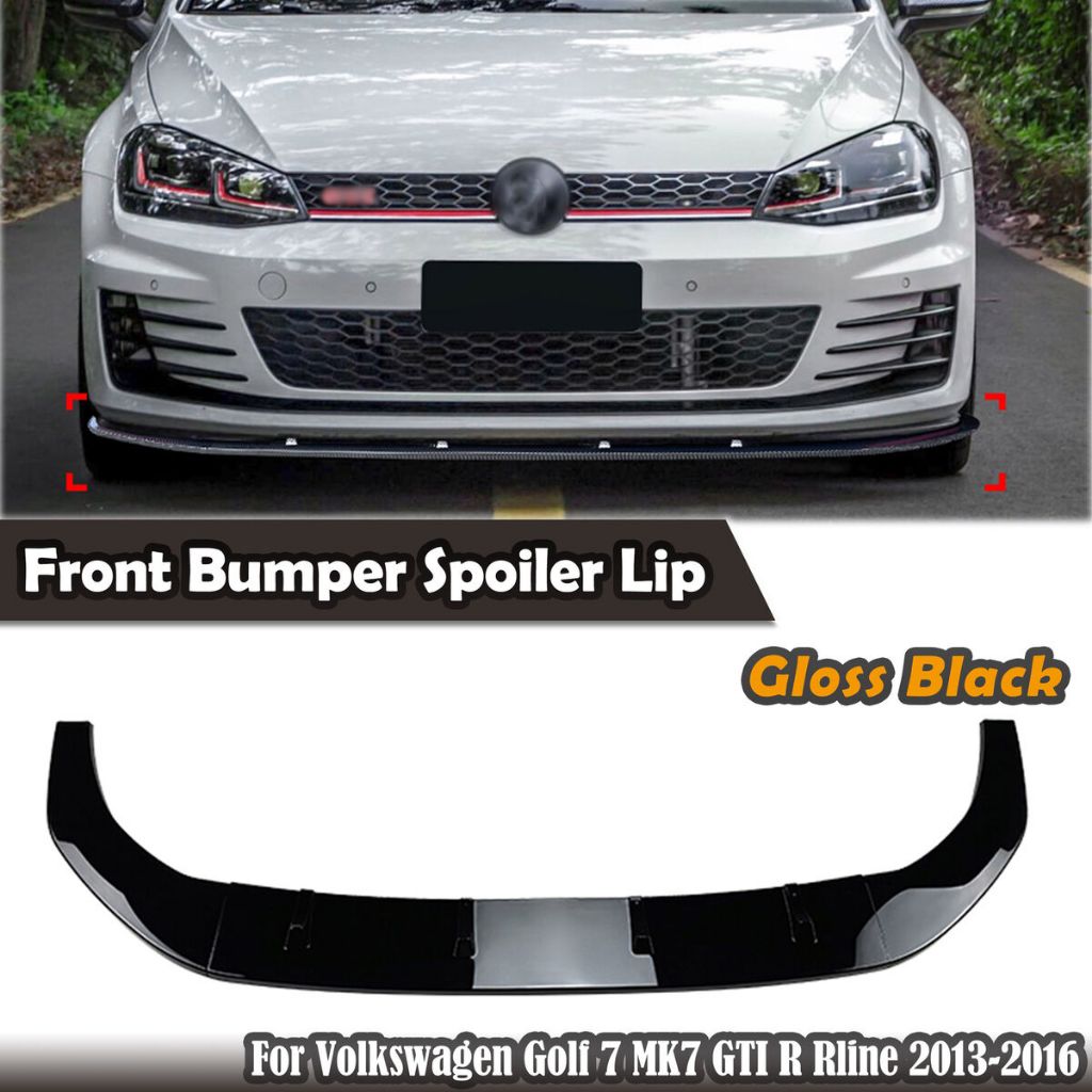 VW Golf MK6 GTD GTI TSI TDI TCR Front Lip bumper lip splitter diffuser ...
