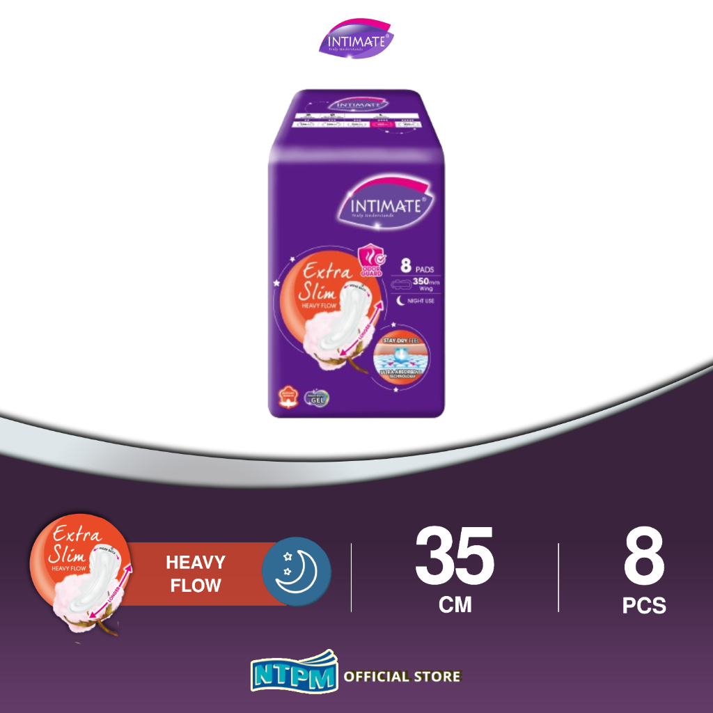 (P84) Intimate Extra Slim NiteLong Wing 350mm (8's) | Shopee Malaysia