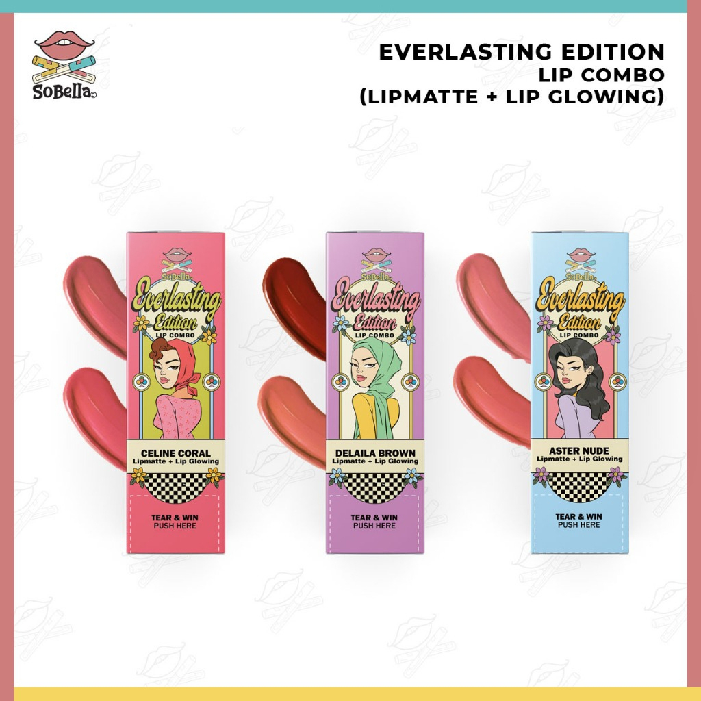 Sobella Lip Combo Everlasting Edition (Lipmatte & Lip Glowing) | Shopee ...