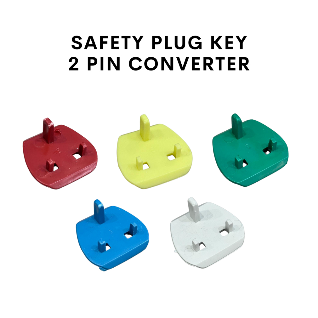 (5 pcs) 13A Switch Socket Safety Plug Key 2 Pin Converter | Shopee Malaysia