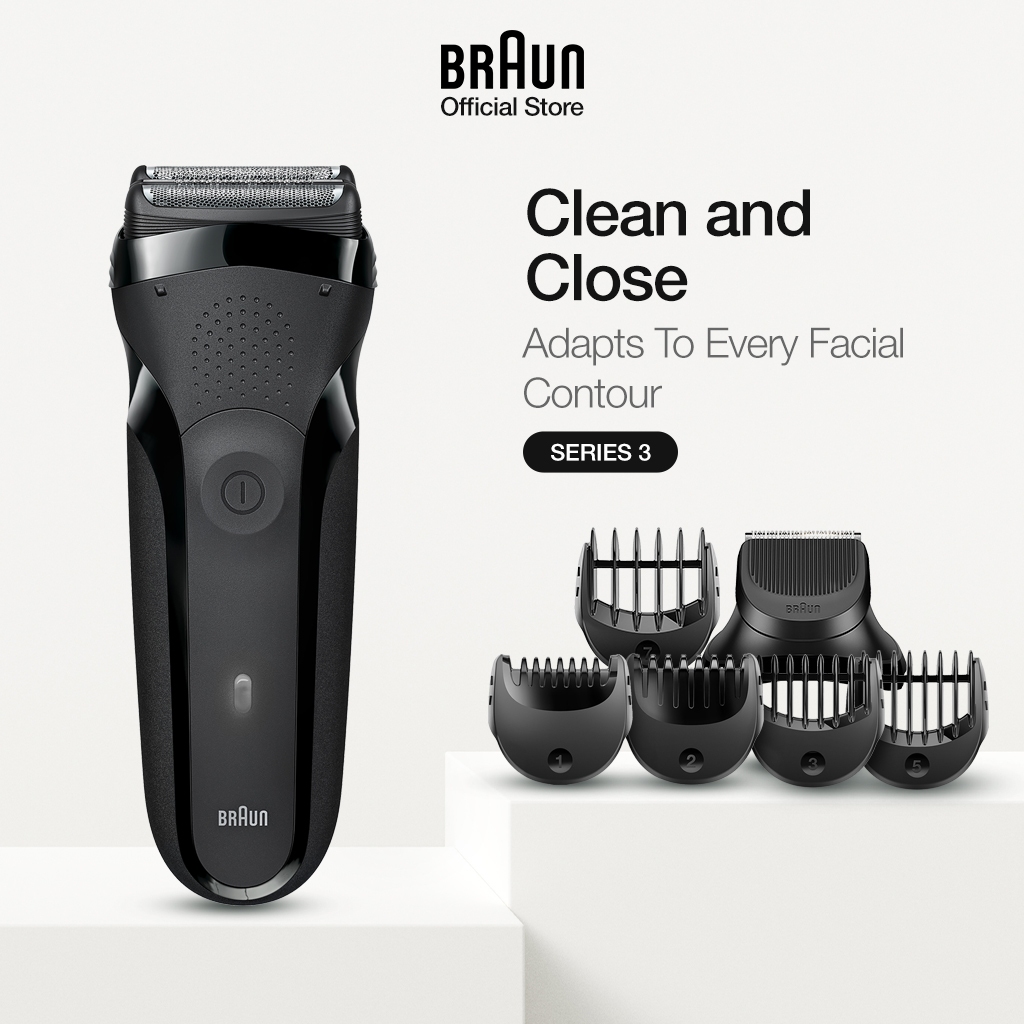 Braun Series 3 Shave & Style 300BT Shaver With Trimmer Head & 5 Combs ...