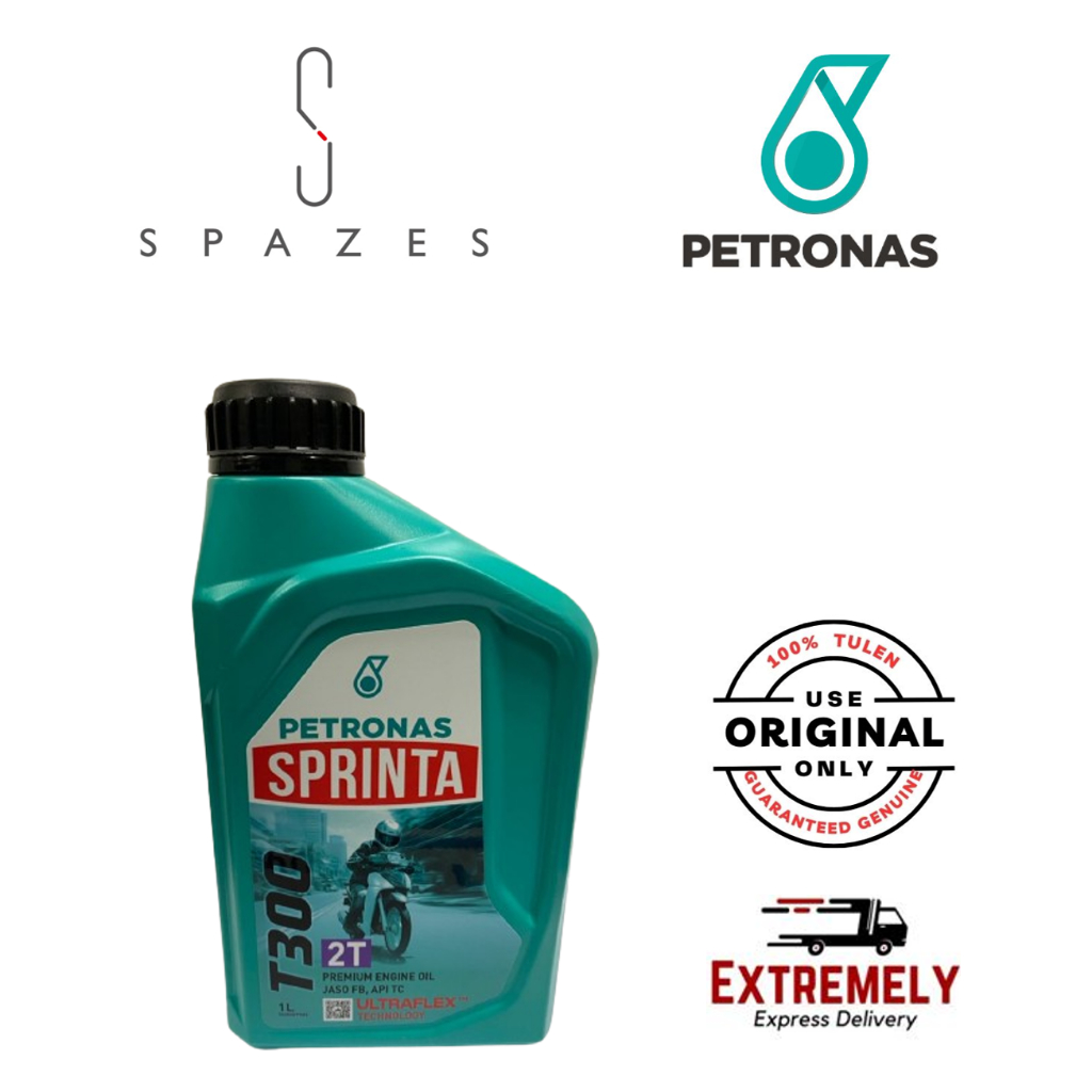 PETRONAS Sprinta T300 2T Mineral Oil Minyak hitam 2T T300 Mesin Rumput 2T (0.5L/1L) | Shopee ...