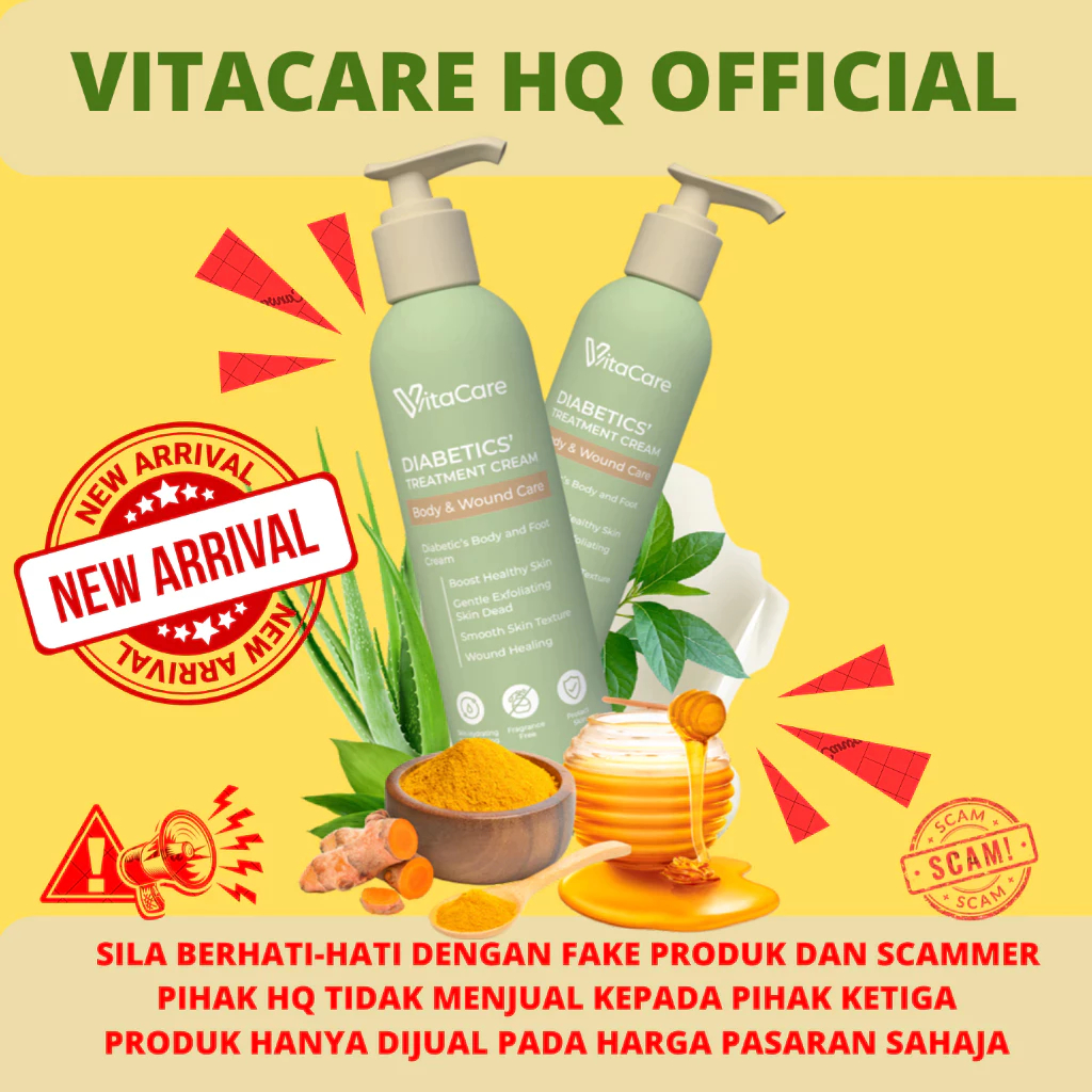 Vitacare HQ - Botanic Diabetic Treatment Cream | Foot Ulcer | Krim Penjagaan Kaki | Shopee Malaysia