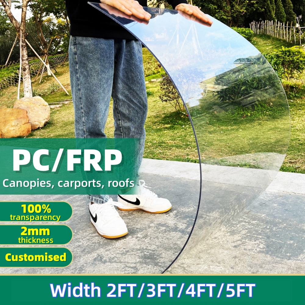 ATAP CERAH LUTSINAR RATA 1mm/2mm POLYCARBONATE / PC FLAT TRANSPARENT ...