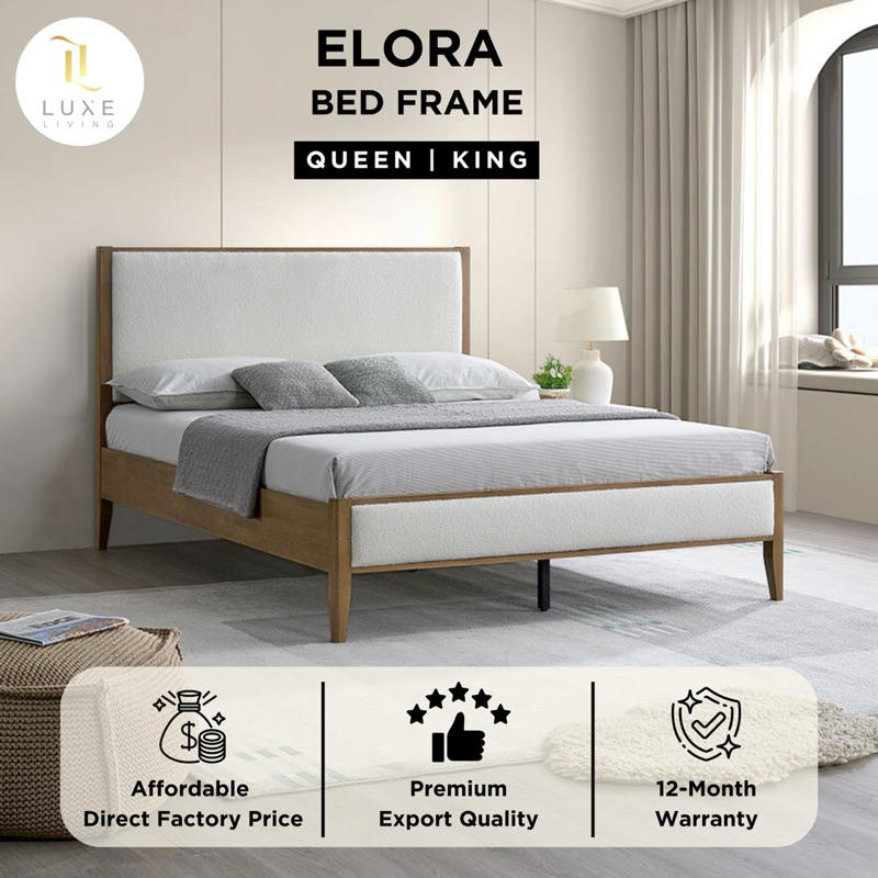 LUXE: Elora Wooden Queen Bed Frame | King Bed Frame | Scandinavian Wood ...